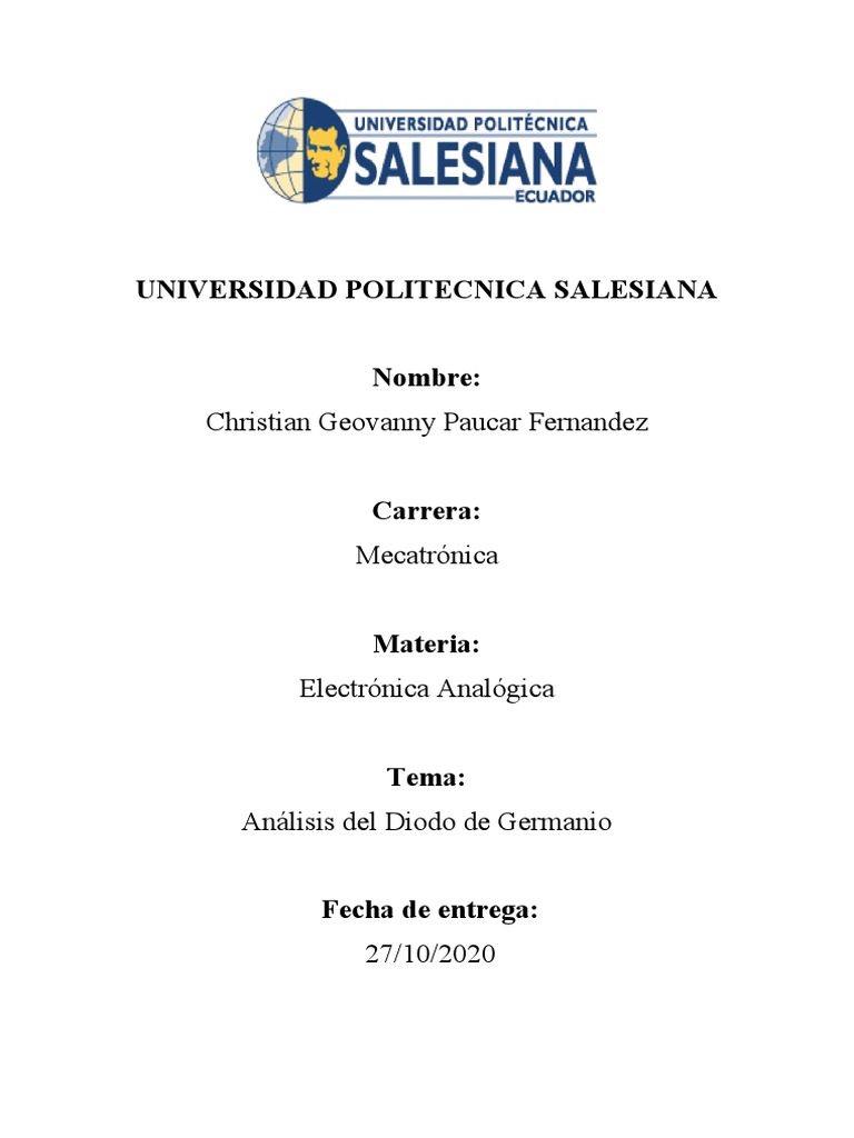 Analisis Del Diodo 1N34A | PDF