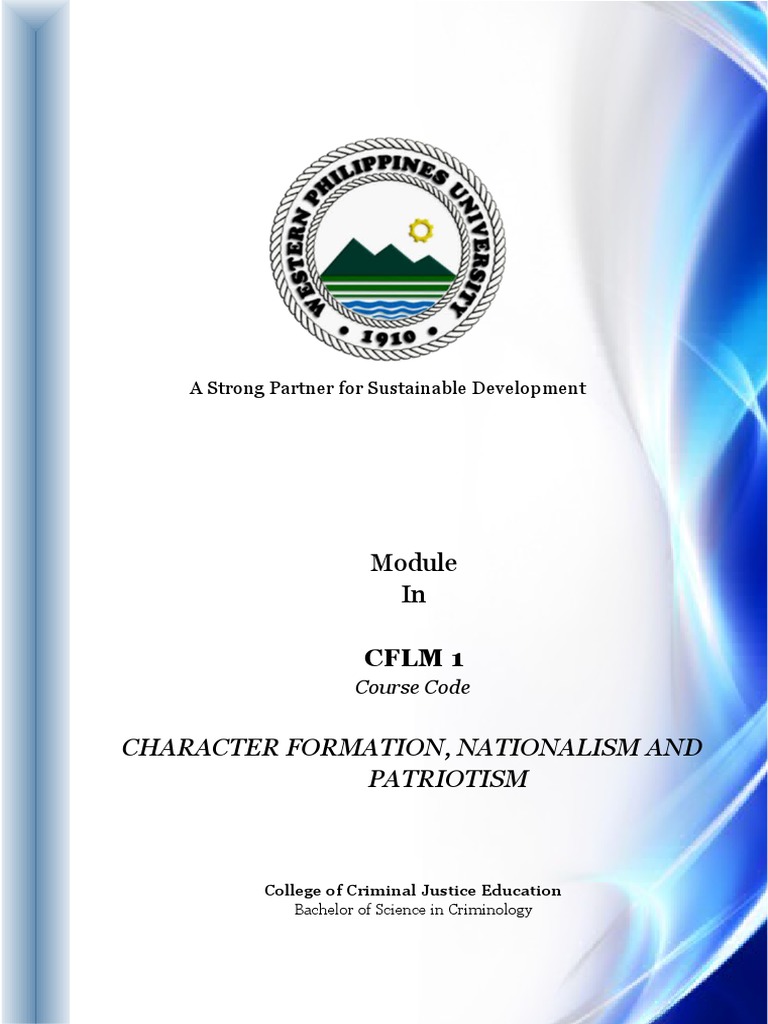 Character Formation, Nationalism and Patriotism: CFLM 1 | PDF ...