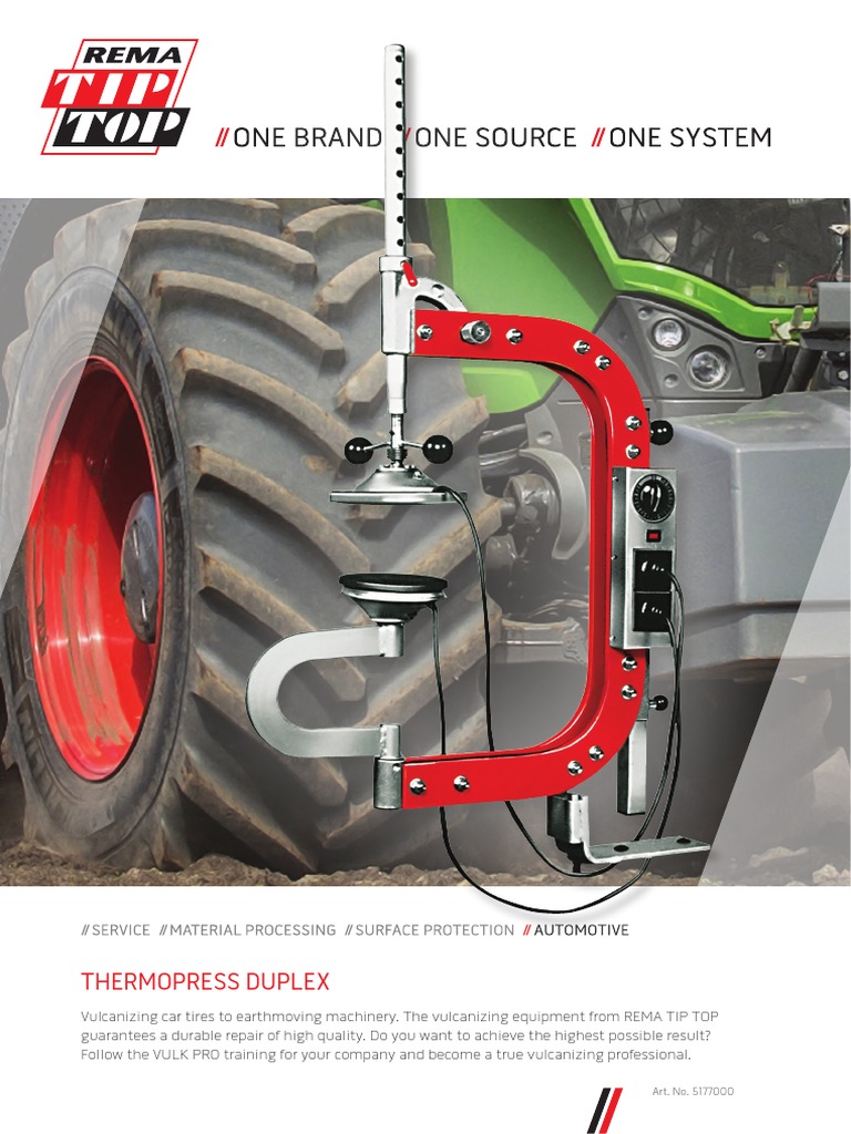 Rema Tip Top Thermopress Duplex | PDF | Tire | Manufactured Goods