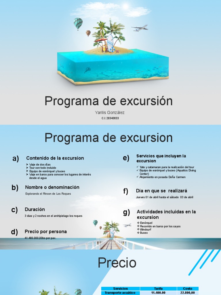 Programa de Excursion | PDF | Transporte | Naturaleza