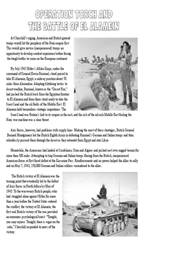 04 - Battles of ww2 Stations Lesson - El-Alamein | PDF