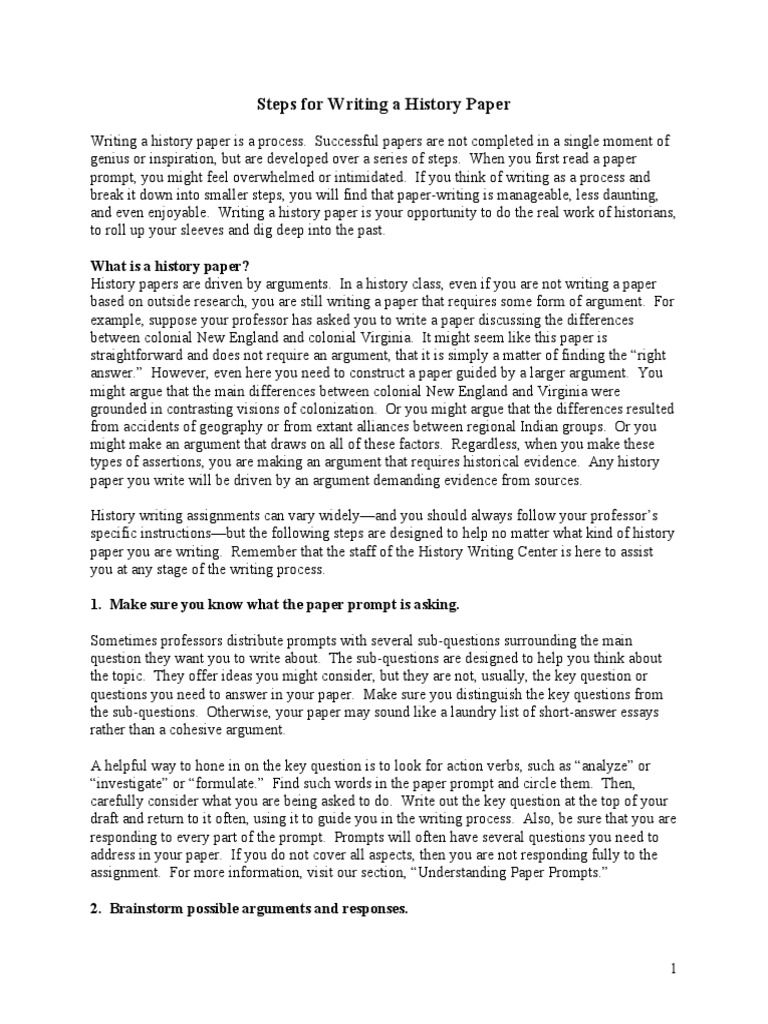 Steps For Writing A History Paper | PDF | Libraries | Citation