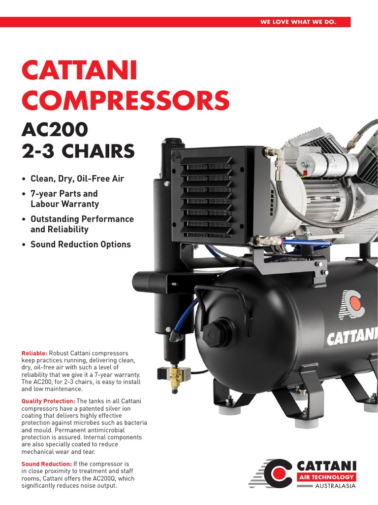 Cattani Compressors: AC200 2-3 Chairs | PDF | Clothes Dryer | Reliability Engineering