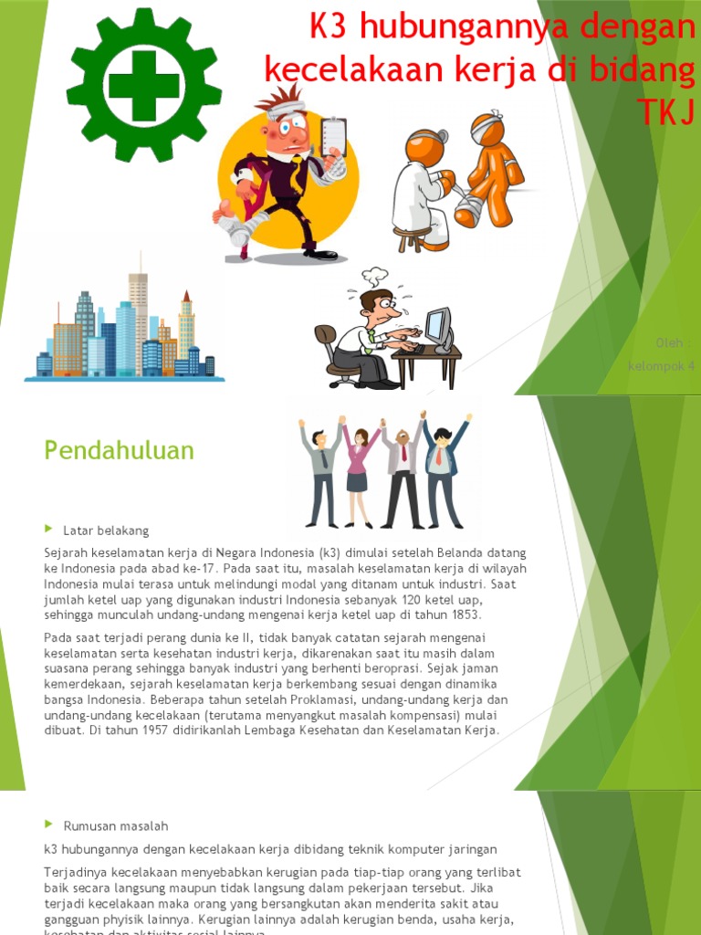 K3 Hubungannya Dengan Kecelakaan Kerja Di Bidang TKJ | PDF