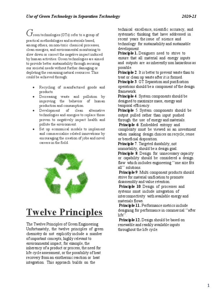 Advanced Green Technologies | PDF | Sewage Treatment | Solution