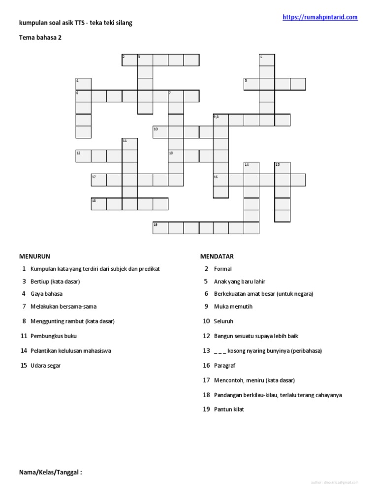 TTS Asik Tema Bahasa 2 | PDF