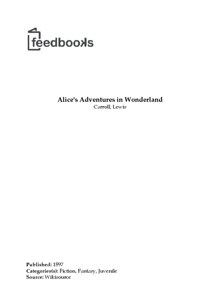 Alice's Adventures in Wonderland Summary | PDF | Lewis Carroll