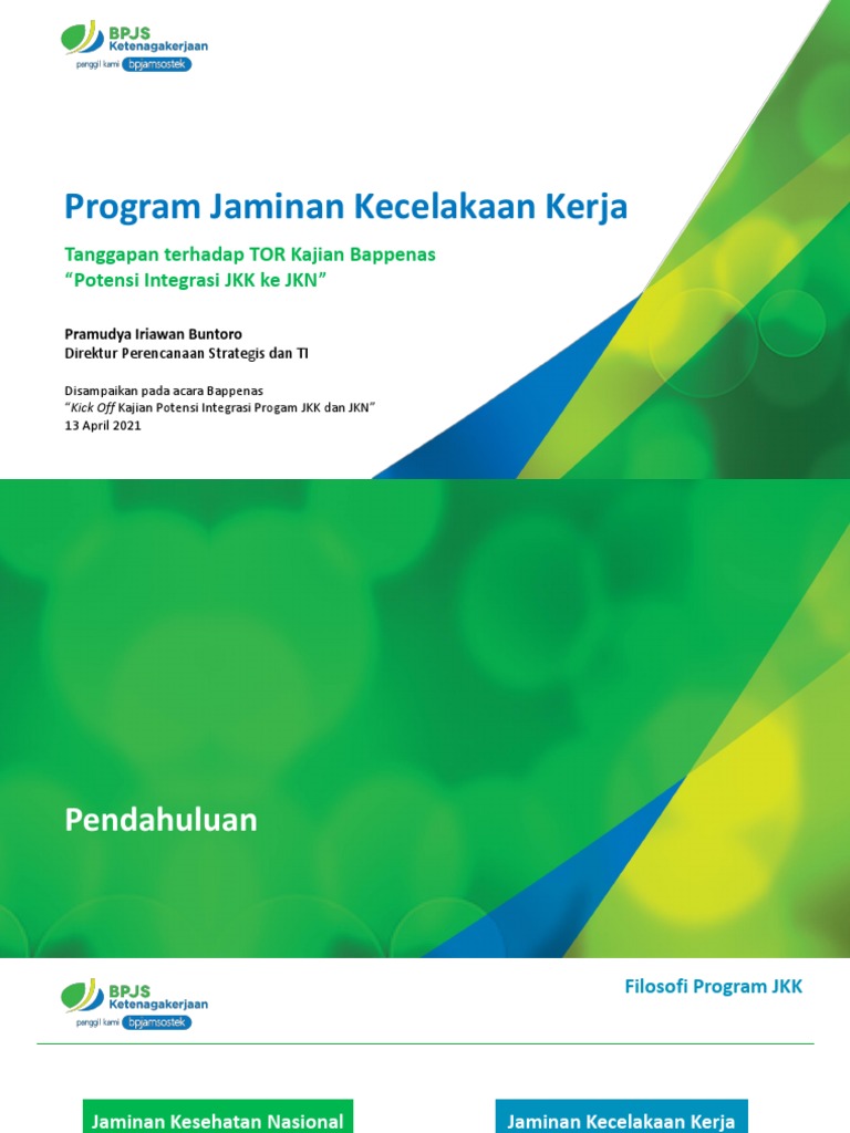 (BPJS TK) Tanggapan Kajian Integrasi JKK Ke JKN Oleh Bappenas-3 | PDF