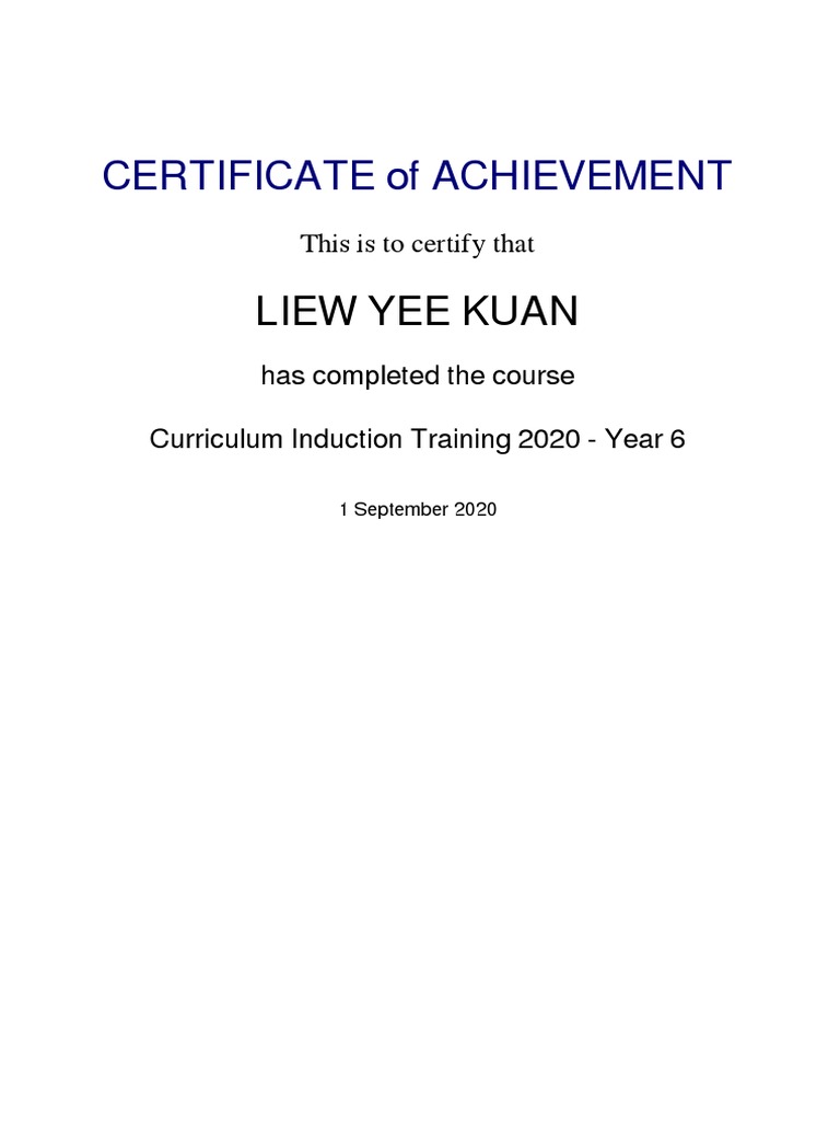 Year 6 Curriculum Completion | PDF