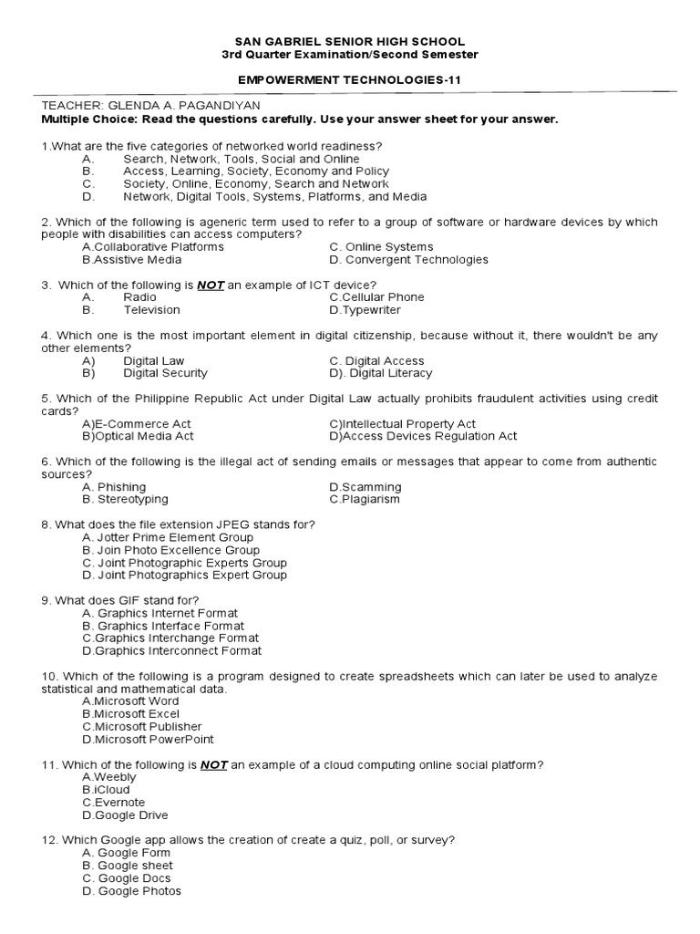 Emptech Midterm Exam 2019 | PDF | Password | Malware