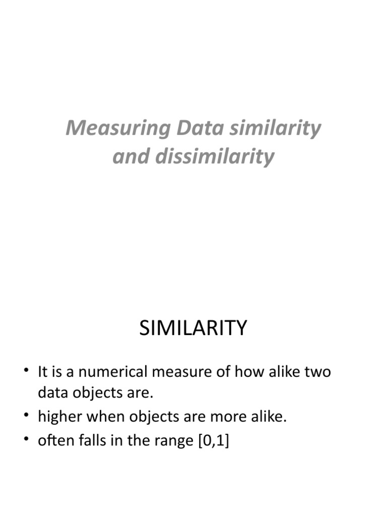 Measuring Data Similarity and Dissimilarity | PDF | Distance | Norm (Mathematics)