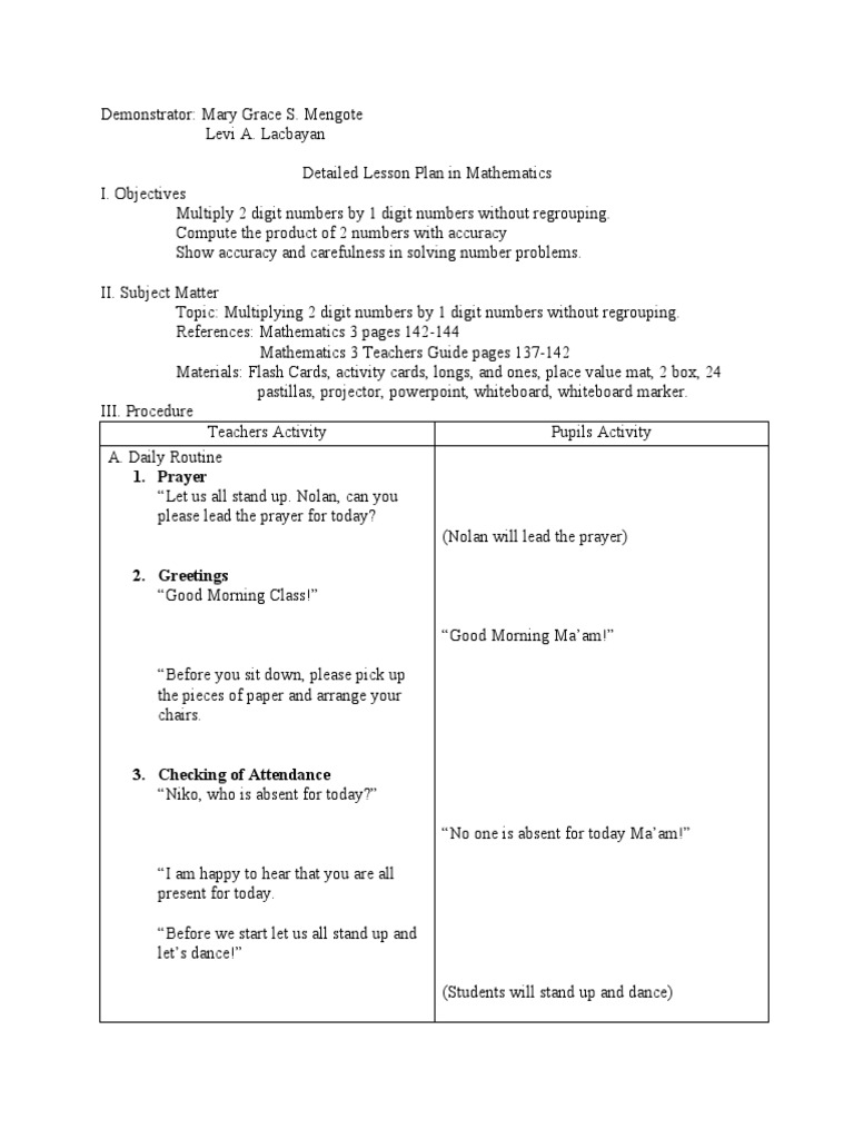 Demo Math | PDF | Multiplication | Written Communication