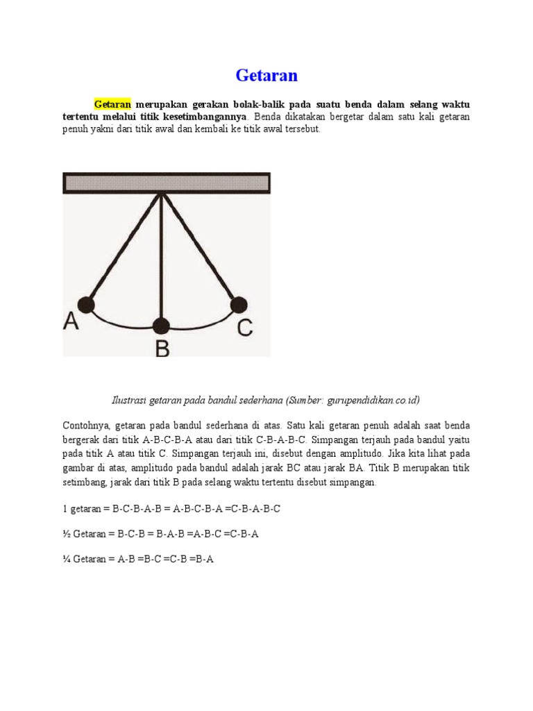 Konsep Getaran | PDF