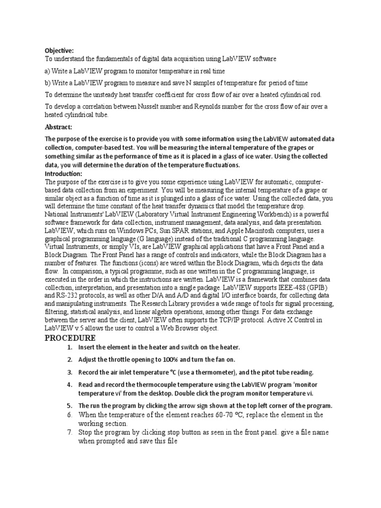Labview Report | PDF | Control Flow | Computer Science
