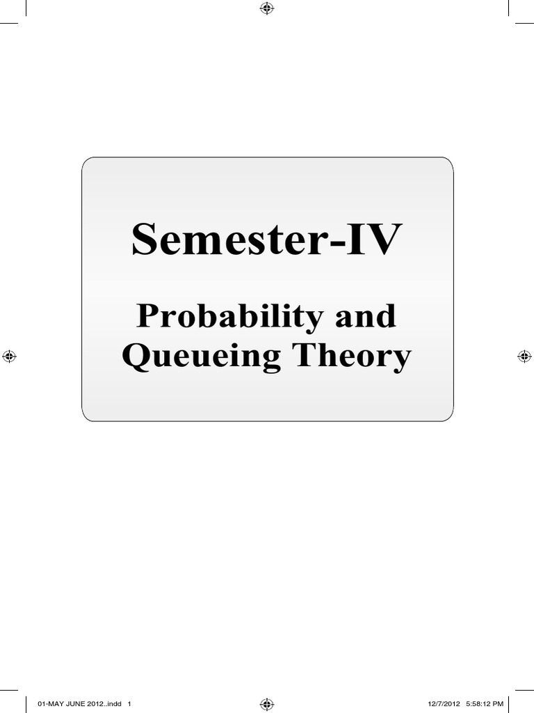 2 - Probability and Queueing Theory | PDF | Statistical Theory | Probability Theory