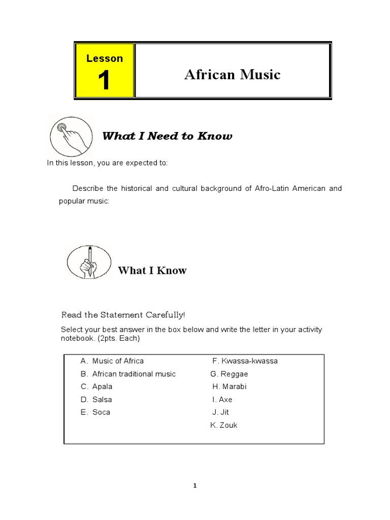 African Music: What I Need To Know | PDF | Reggae | Central America