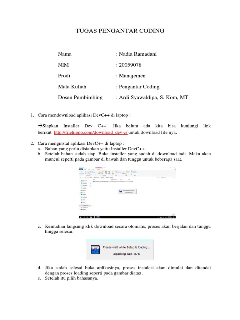 Tugas Pengantar Coding | PDF