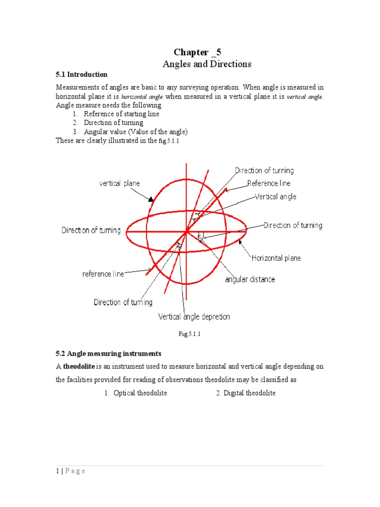 Measuring Angles and Directions | PDF | Angle | Surveying