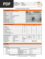 Pre Dispatch Checklist Format | PDF