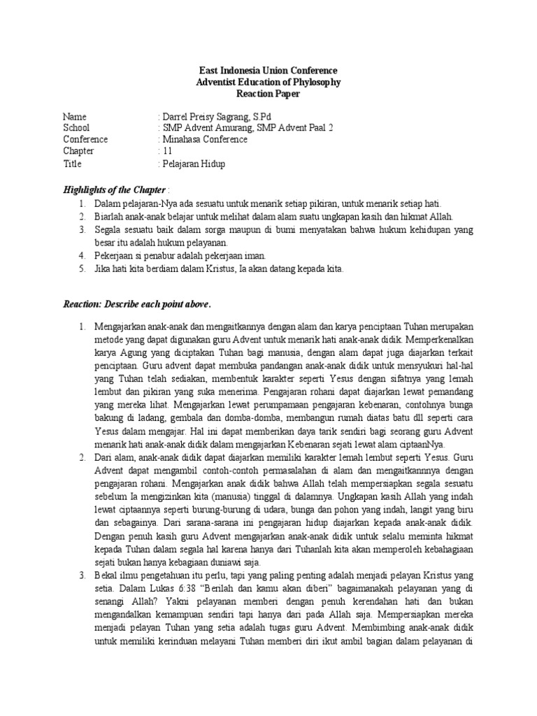 Chapter 11 "Pelajaran Hidup" | PDF | Kesehatan Holistik