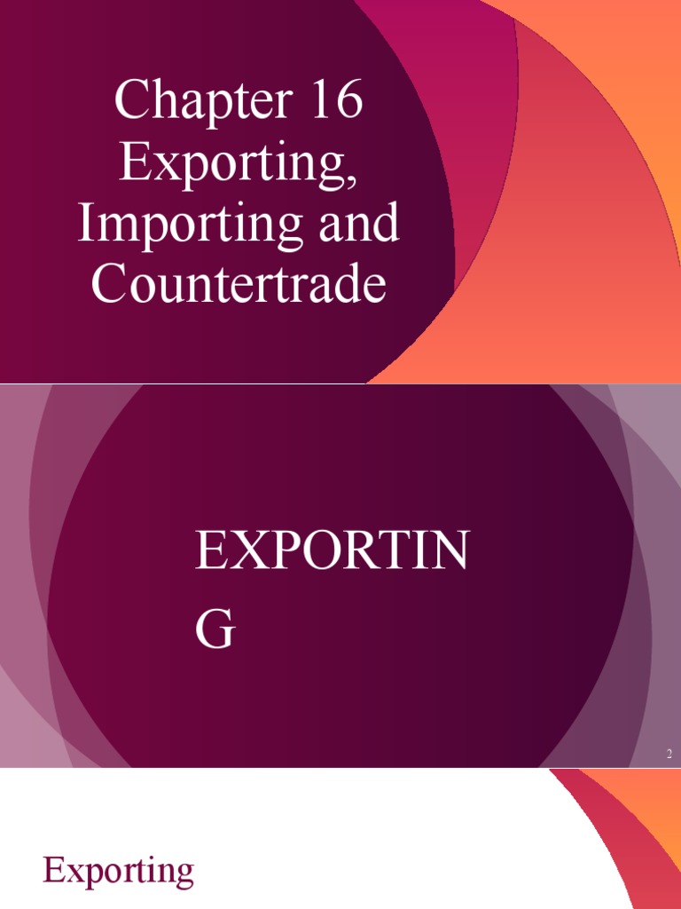 Exporting, Importing and Countertrade | PDF | Exports | Banks