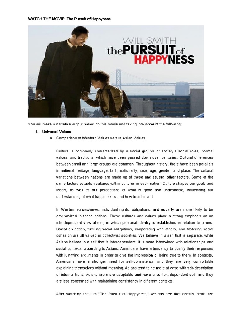 Reflection On The Pursuit of Happyness Movie | PDF | Courage | Happiness