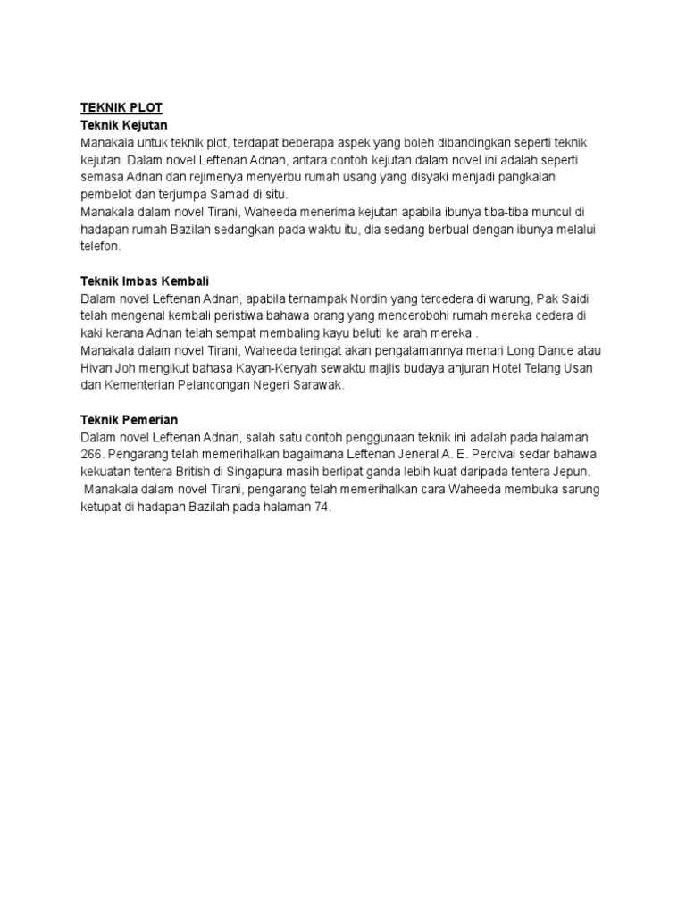 Teknik Plot | PDF