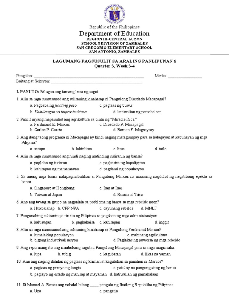 Summative AP Q3W3 4 | PDF