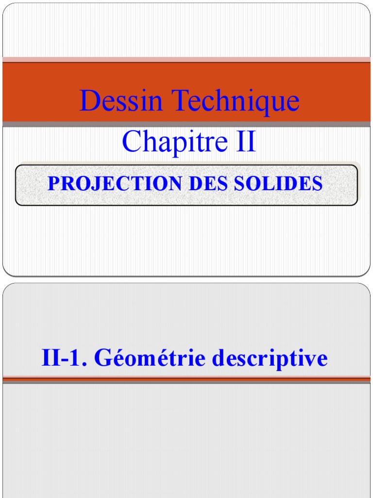 Projection des solides en dessin technique | PDF | Dessin technique ...