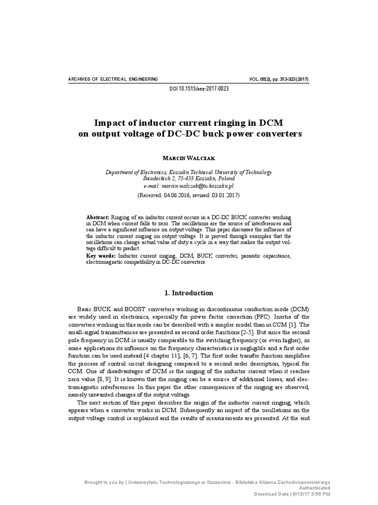 Impact of Inductor Current Ringing in DCM On Output Voltage of DC-DC ...