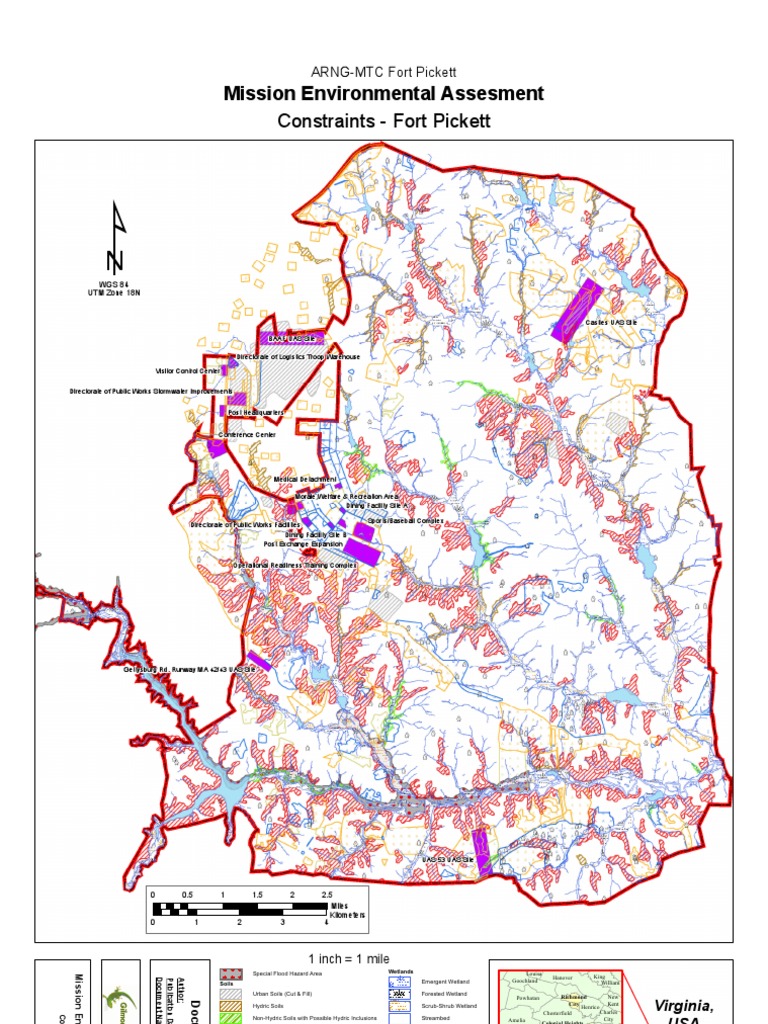 Fort Pickett Environmental Assessment Map | PDF | Earth Sciences ...