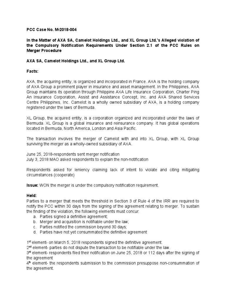 PCC Case No. M-2018-004 | PDF