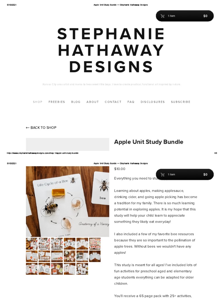 Apple Unit Study Bundle for Kids | PDF