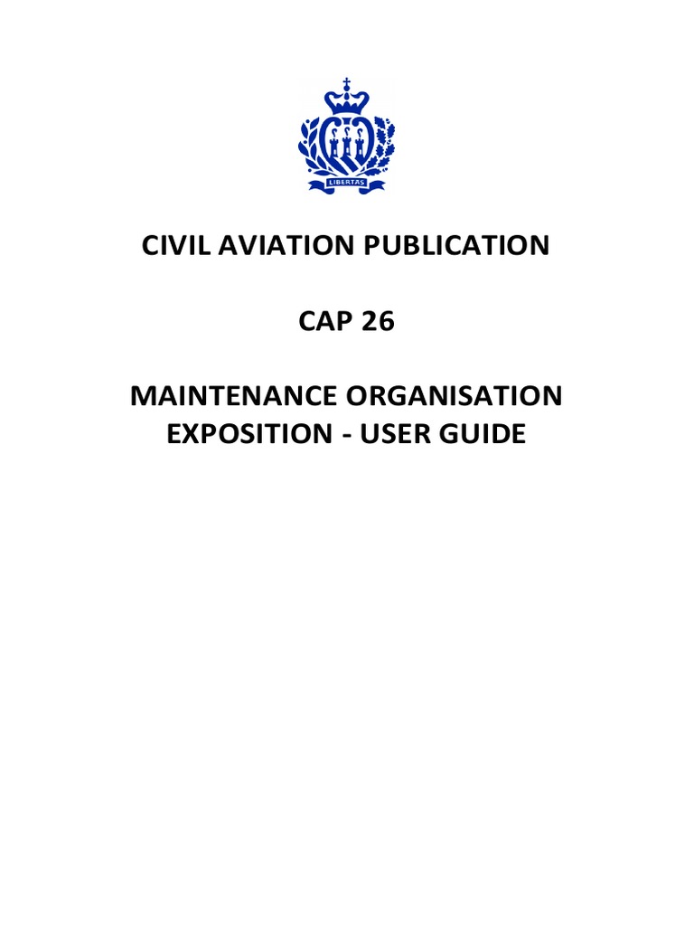 CAP 26 Maintenance Organisation Exposition Guide | PDF | Competence ...