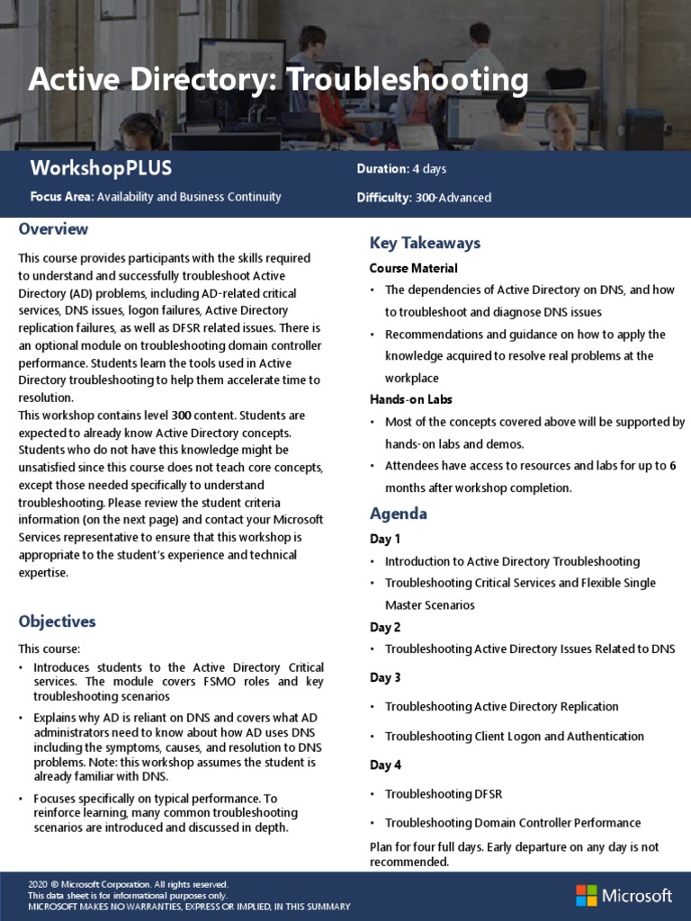 Active Directory: Troubleshooting: Workshopplus | PDF | Active Directory | Domain Name System