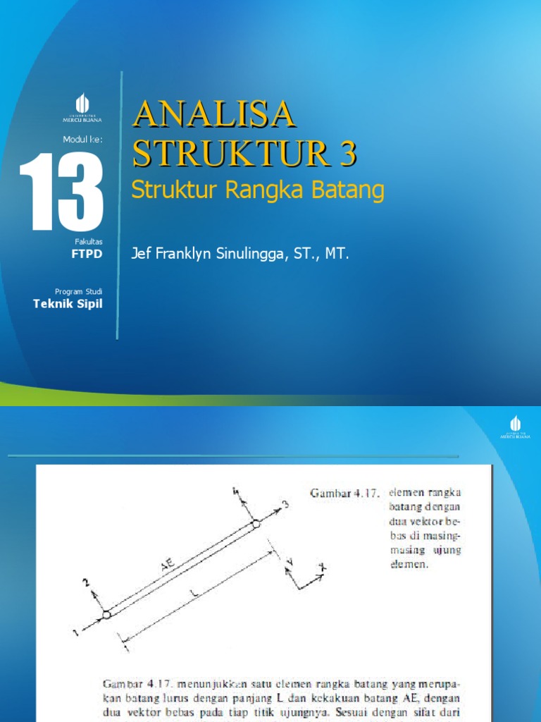 Modul Analisa Struktur 3 (TM13) | PDF