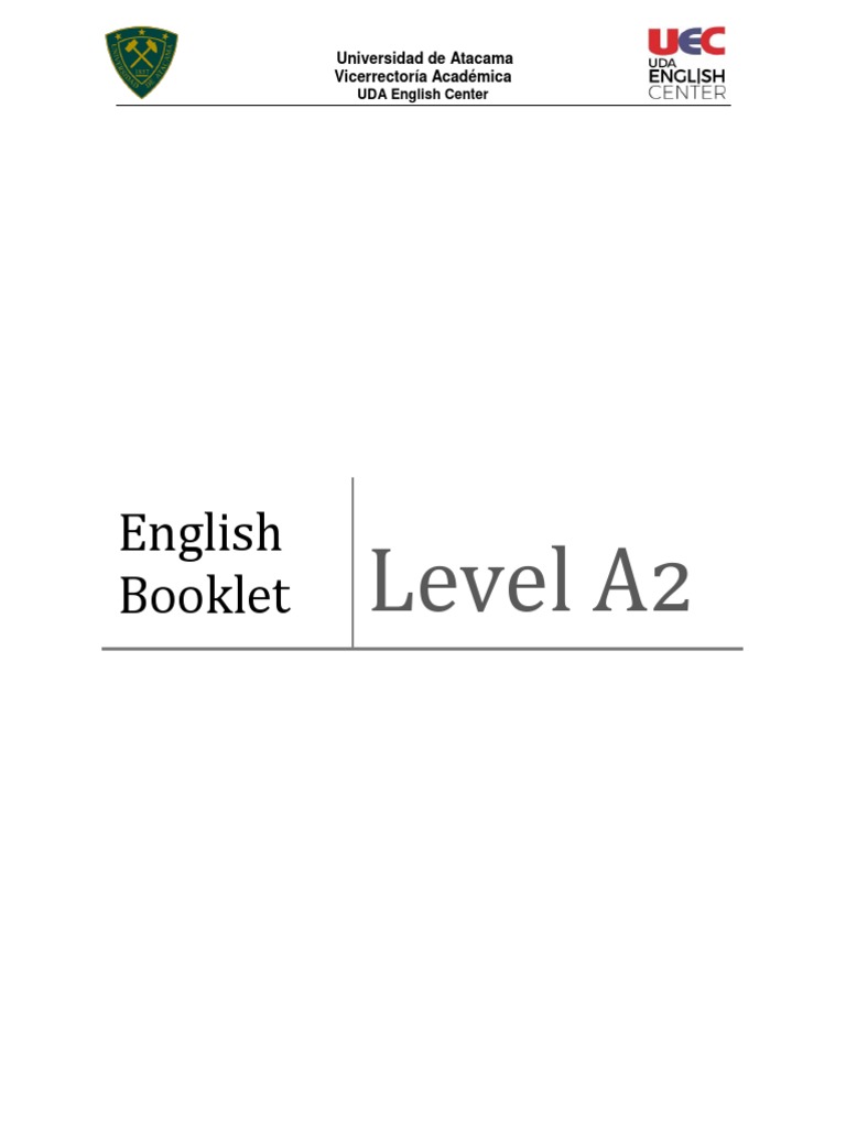 Booklet A2 | PDF | Vocabulary