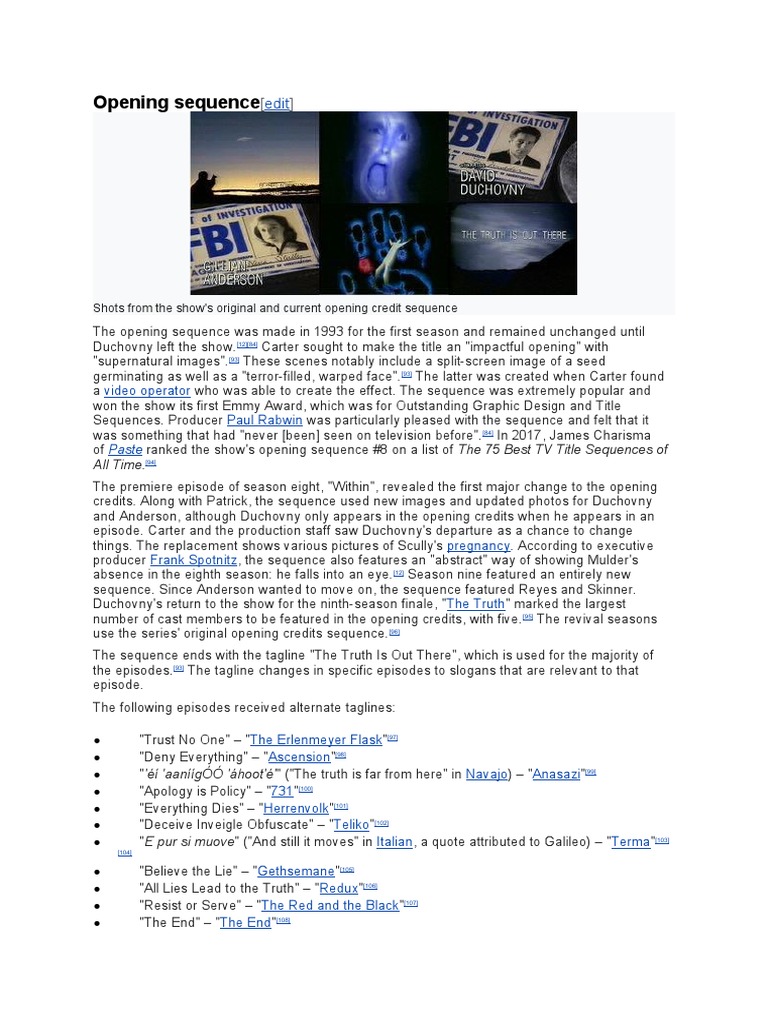 Opening Sequence: Shots From The Show's Original and Current Opening ...