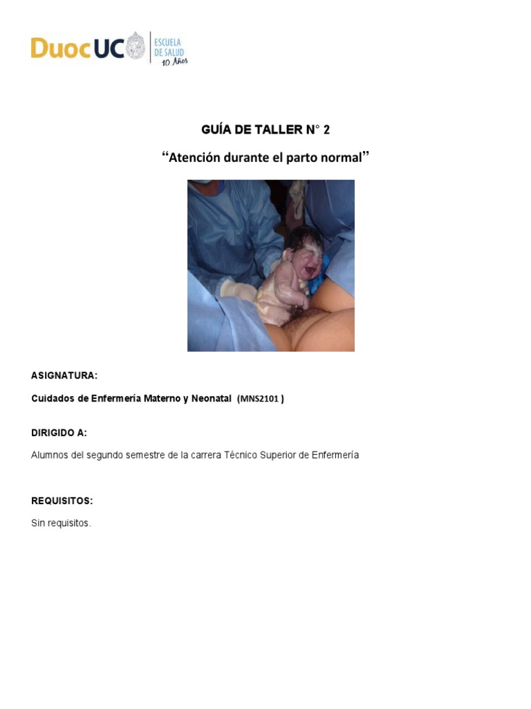 1 Guia Atencion en Parto Normal | PDF | Parto | Especialidades Medicas