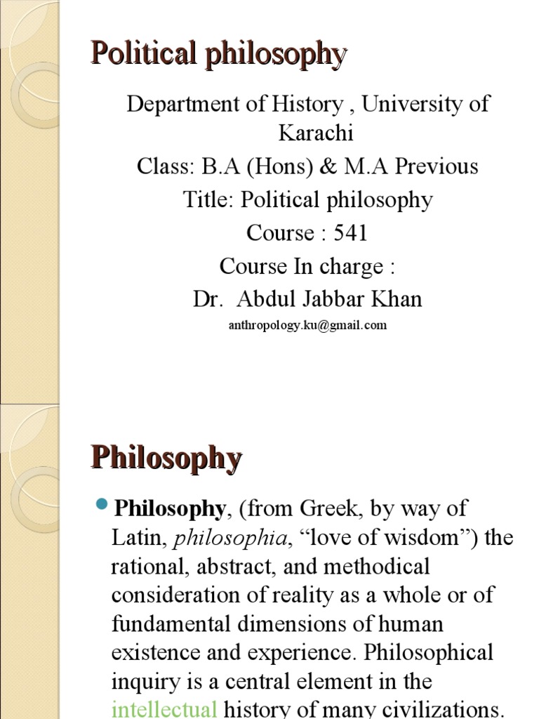 Political Philosophy | PDF | Philosophical Theories | Science