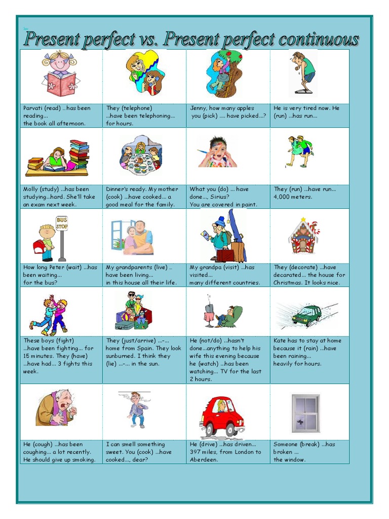 Hobbies Present-Perfect-Vs-Present-Perfect-Continuous - 71688 | PDF | Language Arts & Discipline