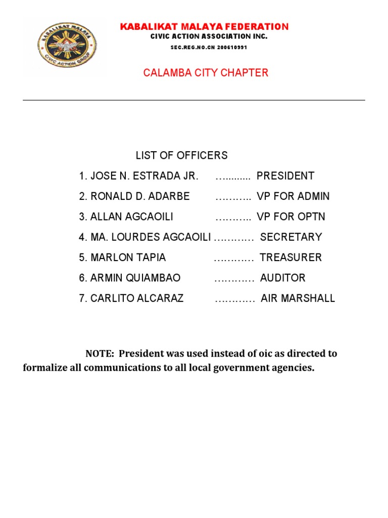 CALAMBA CITY CHAPTE Logo | PDF