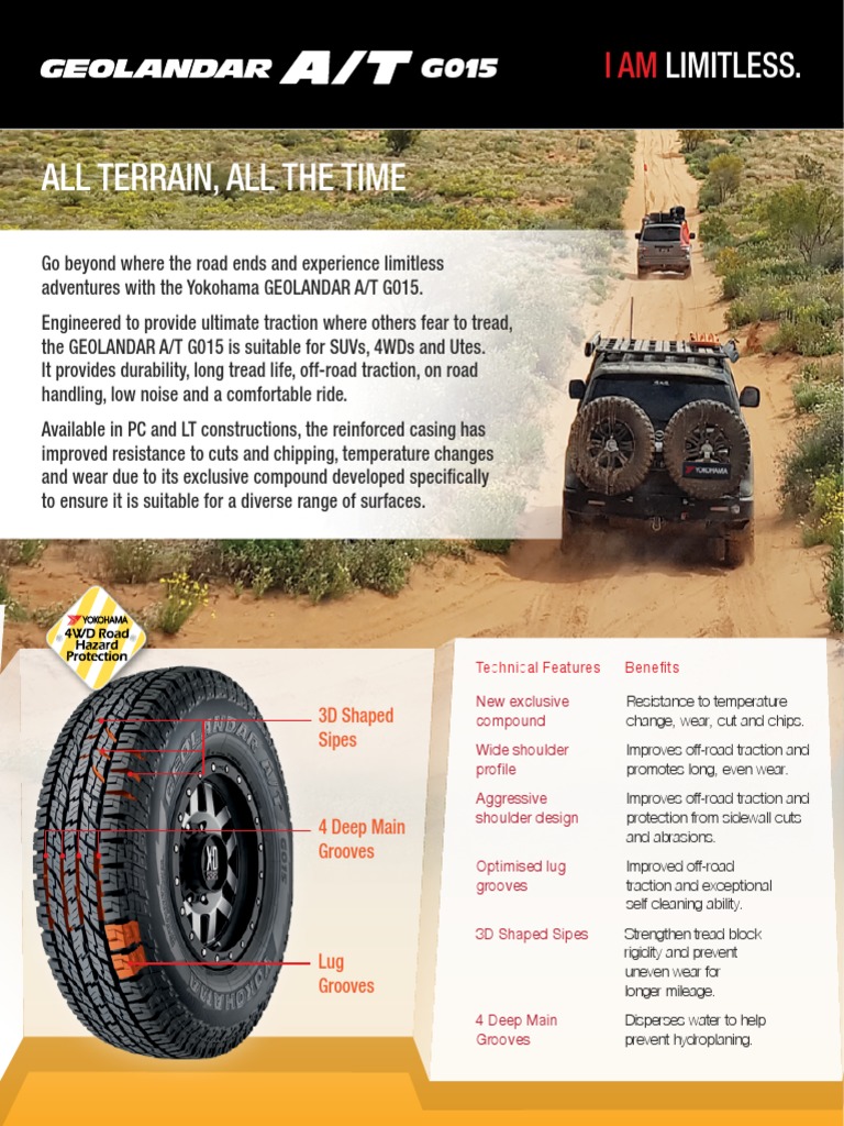 Geolandar at G015 Brochure Page | PDF | Tire | Manufactured Goods