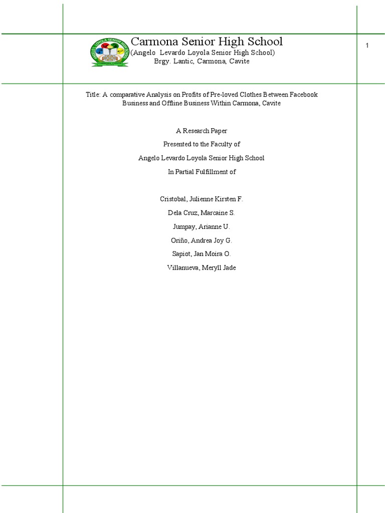 Research Chapter 1-3 PR2 | PDF | Online Shopping | Survey Methodology