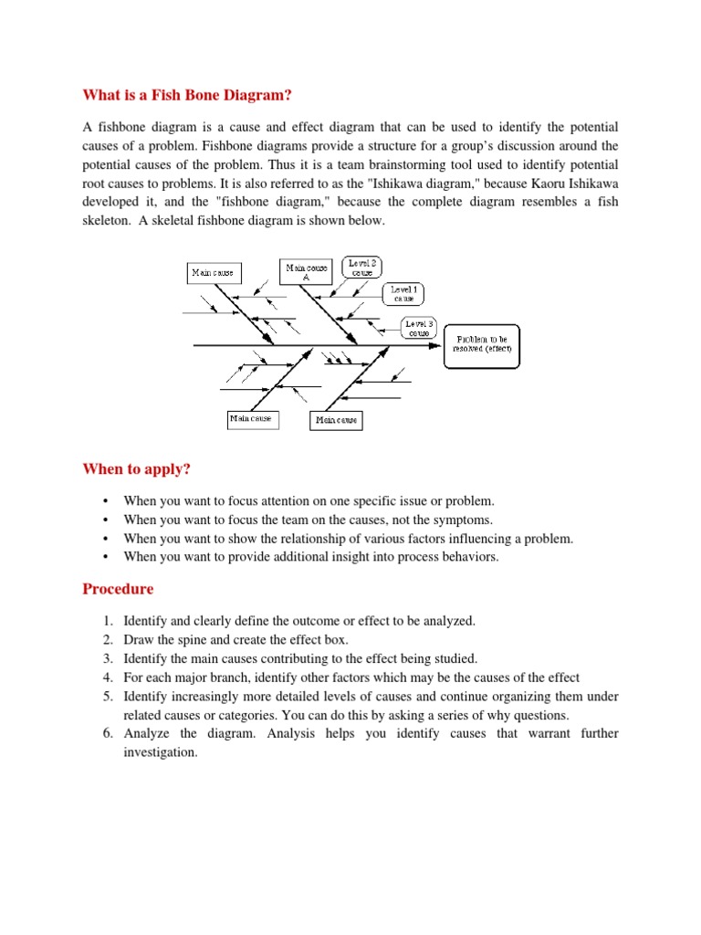 What Is A Fish Bone Diagram? | PDF | Cognition | Human Nature