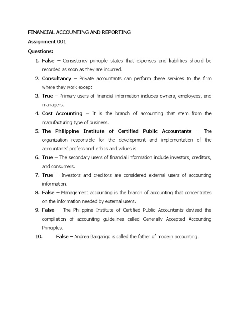 Financial Accounting and Reporting | PDF | Debits And Credits ...