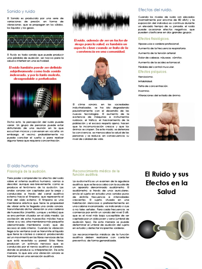 Charla #1 El Ruido y Sus Efectos en La Salud | PDF | Escuchando | Oído