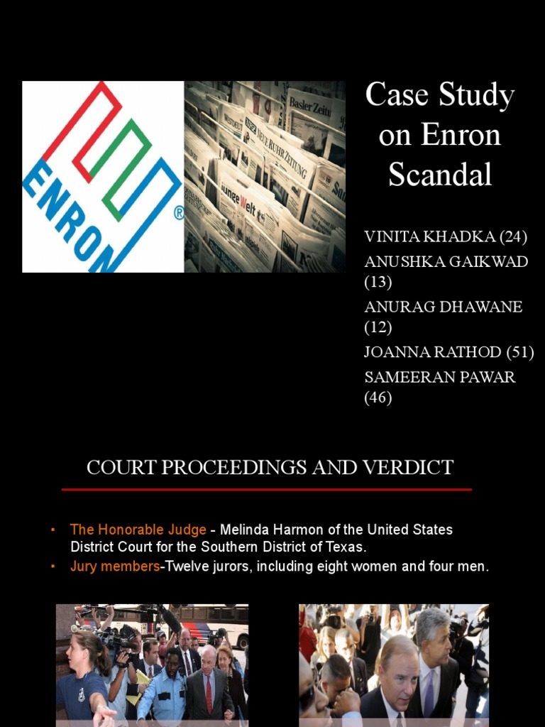 Case Study On Enron Scandal | PDF
