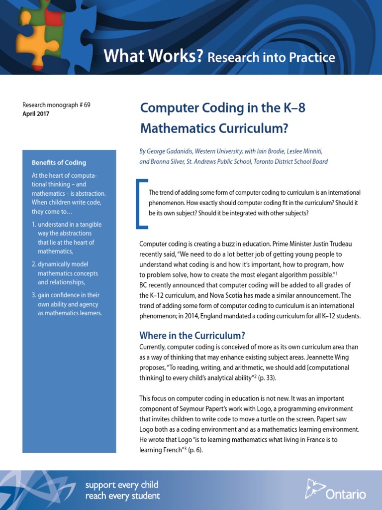 Computer Coding K8 en | PDF | Abstraction | Teaching Mathematics