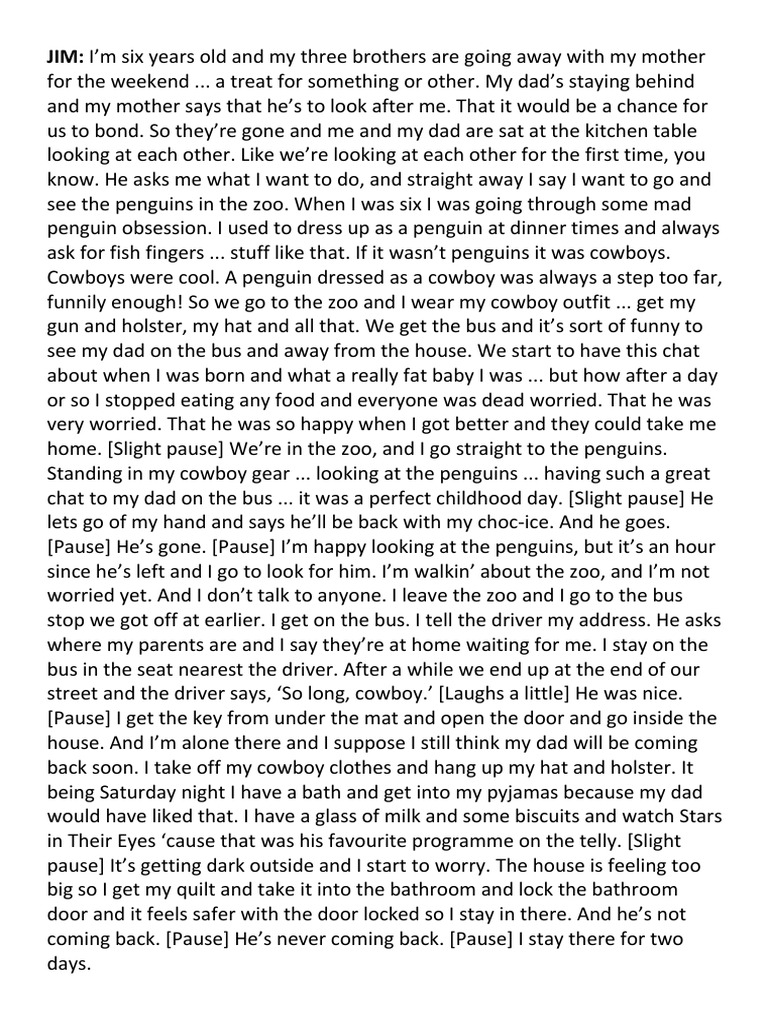 Jim Monologue Chatroom | PDF | Clothing